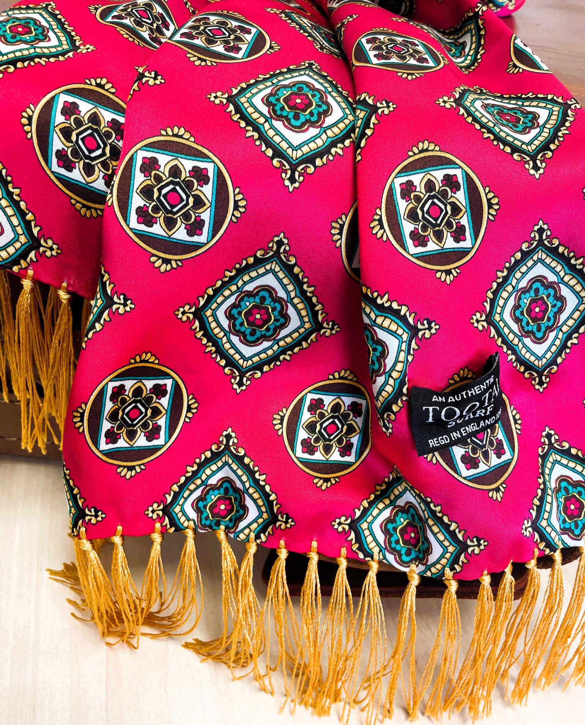 Tootal Pomegranate Medallion Silk Scarf | Tootal