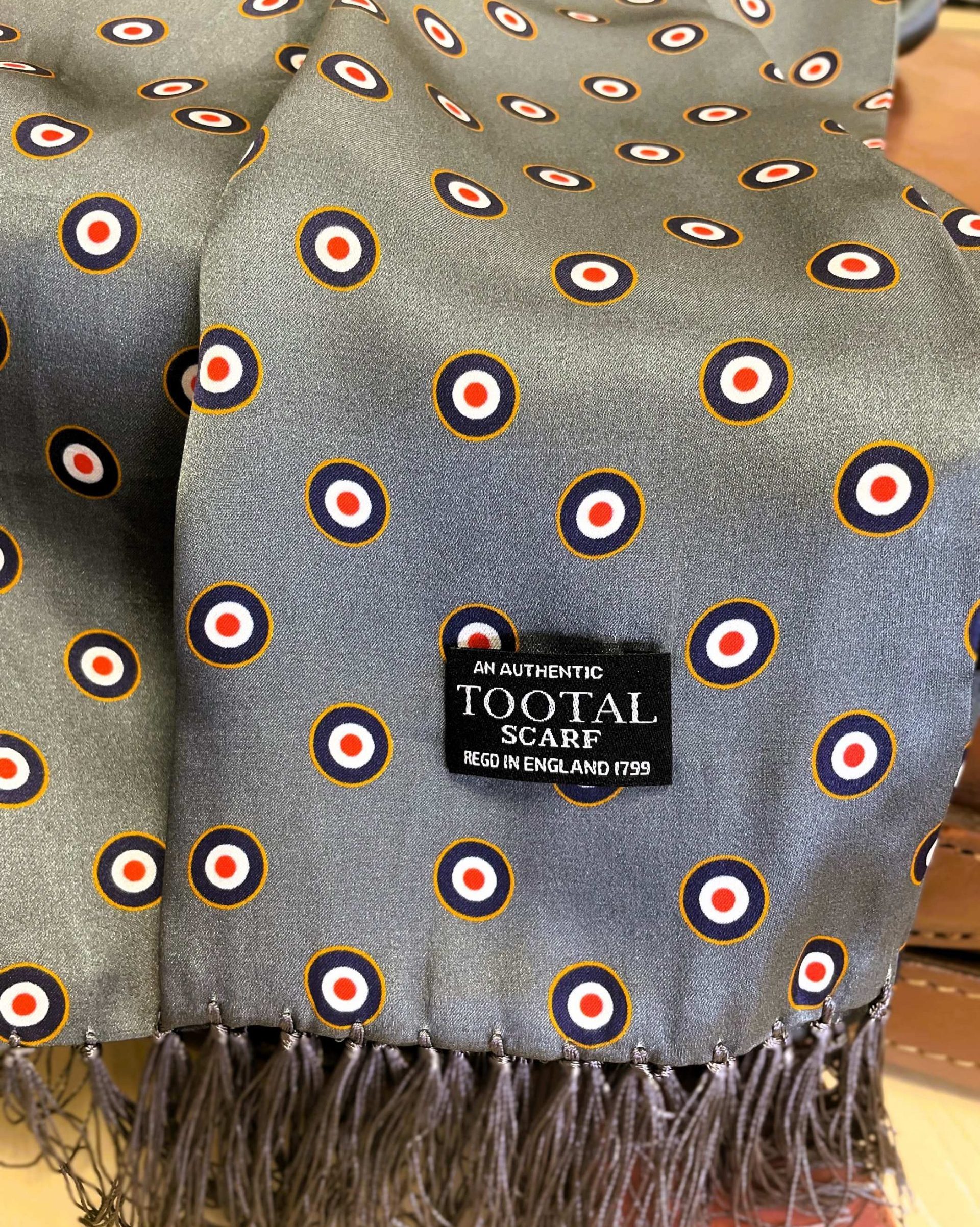 Tootal Gunmetal Target Silk Scarf | Tootal